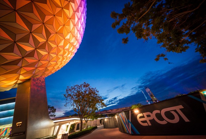 Epcot Construction Update: Prismatic Pylon Party! - Disney Tourist Blog