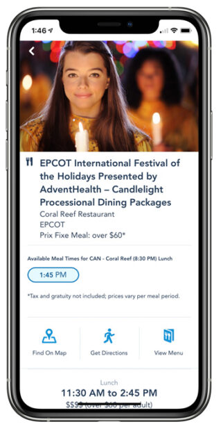 Candlelight Processional Dining Packages at Disney World: Prices ...