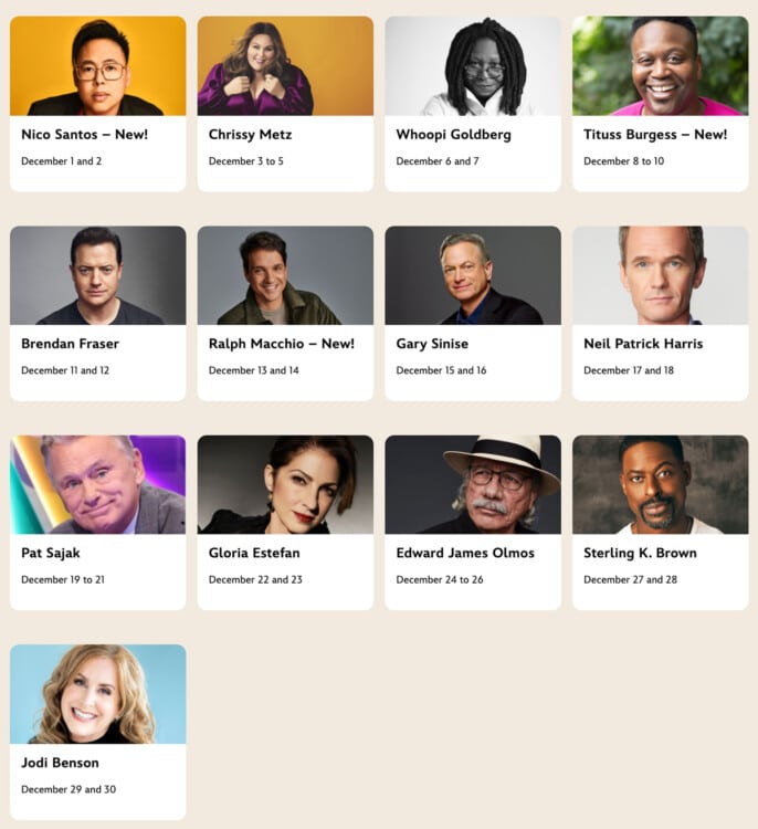 Full List of 2024 Candlelight Processional Celebrity Narrators & Dining ...