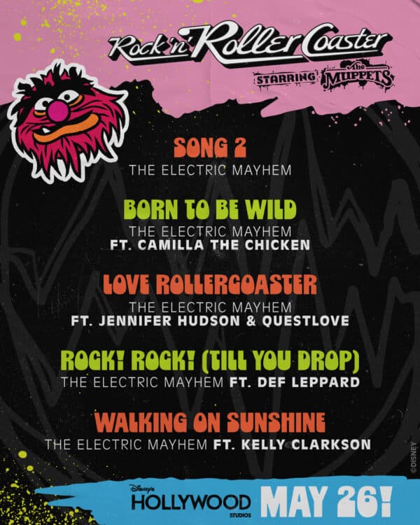 Full Song List for Rock ‘n’ Roller Coaster Starring The Muppets ...
